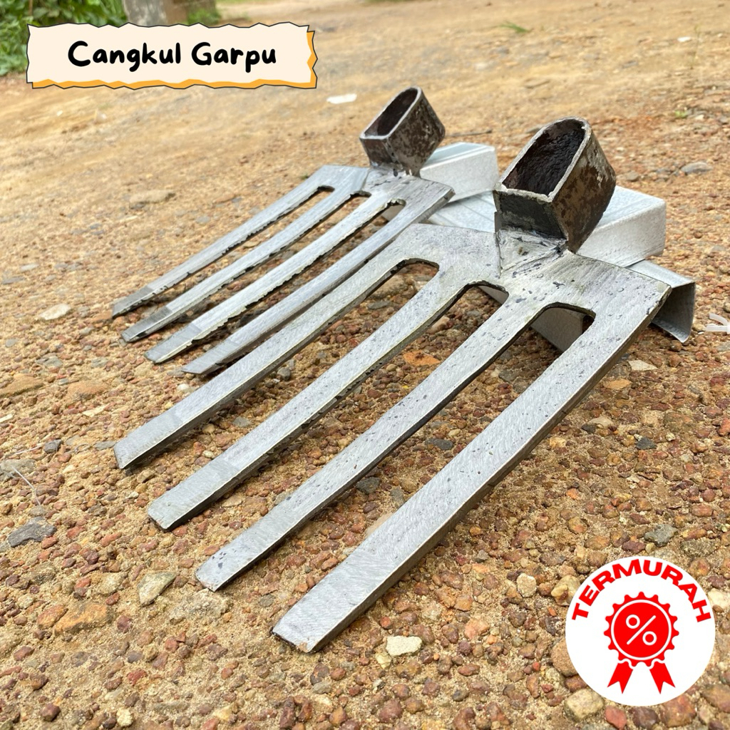 Jual Cangkul Garpu Besi Per Baja Asli Gigi 4 Pacul Garbu Plat Besi ...