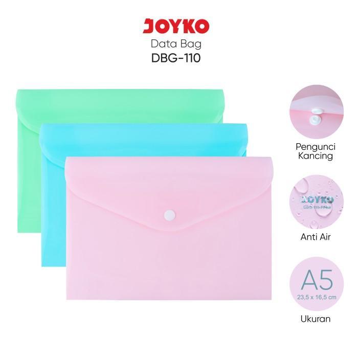 Jual Map A5 Pastel Joyko DBG-110 / Map Kancing Plastik Data Bag Tas ...