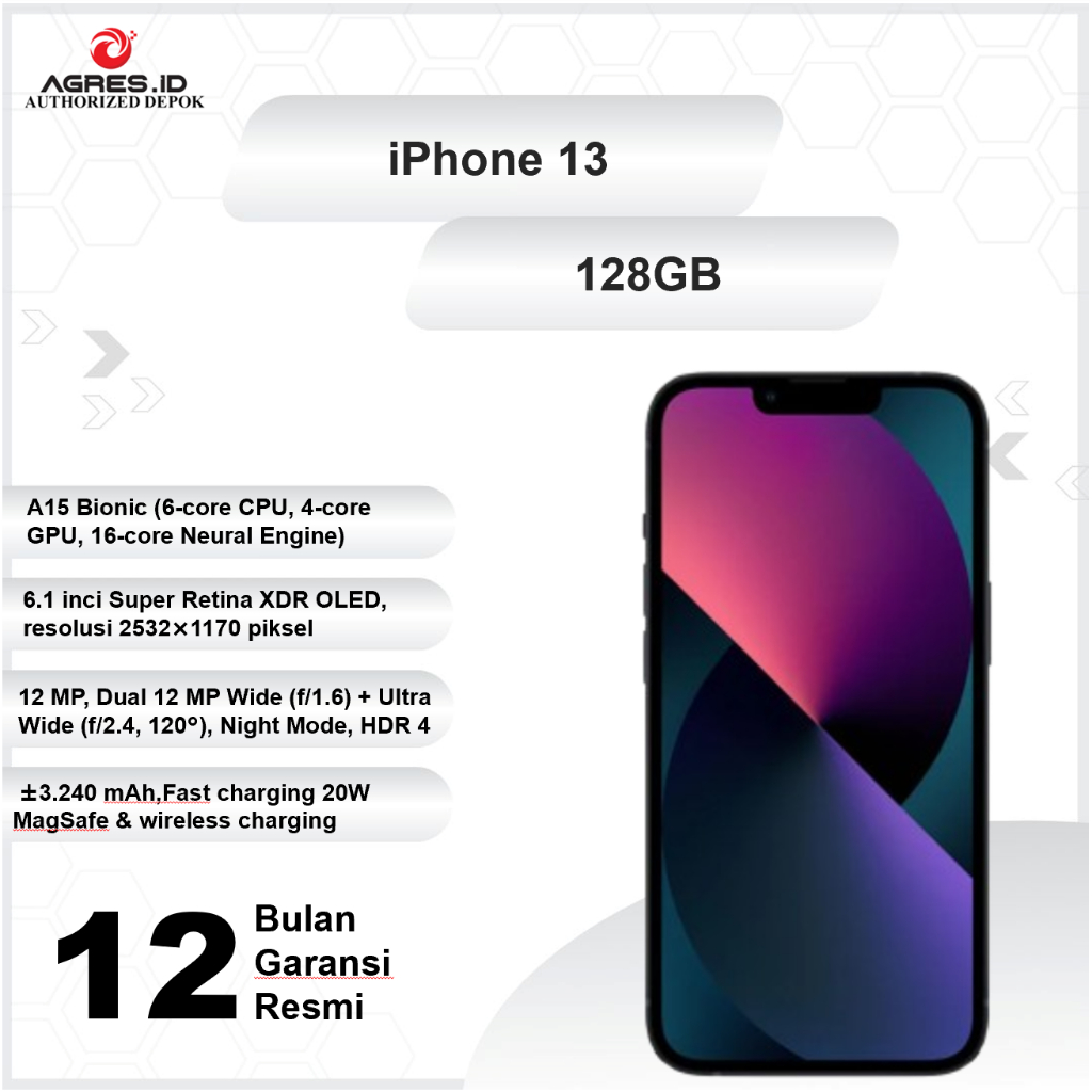 Jual Smartphone Apple iPhone 13 128GB - Garansi Resmi Indonesia ...