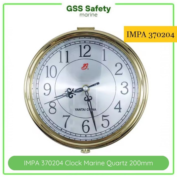 Jual IMPA 370204 Clock Marine Quartz 200mm - Jam dinding Kuningan Kapal ...