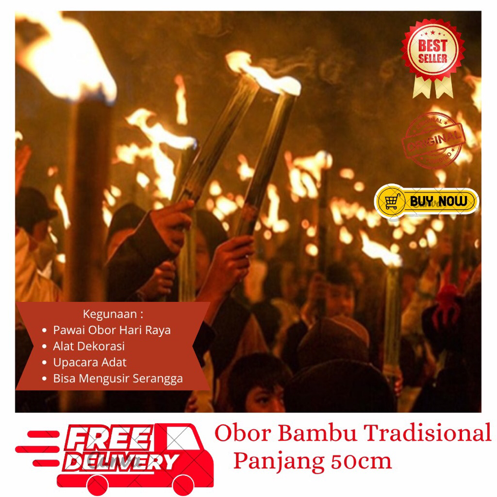 Jual Obor Bambu Tradisional/Obor Bambu Tamiang/Obor Bambu Takbiran ...