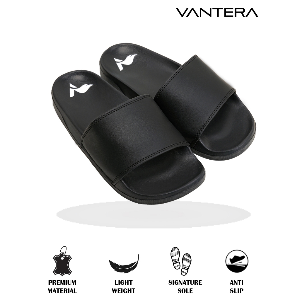 Jual Vantera - Eternal Black | Sandal Pria Premium | Shopee Indonesia