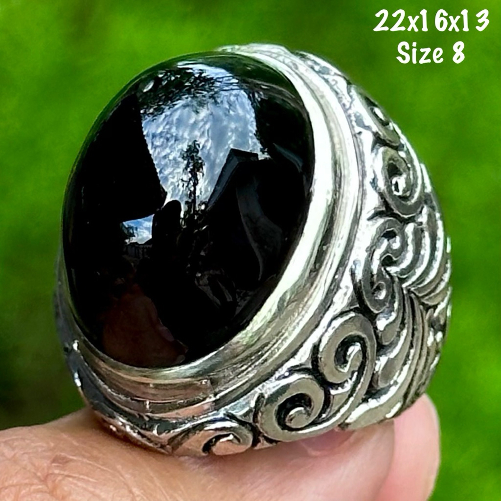Jual Cincin Batu Akik Natural Yaman Wulung (asli alam) | Shopee Indonesia