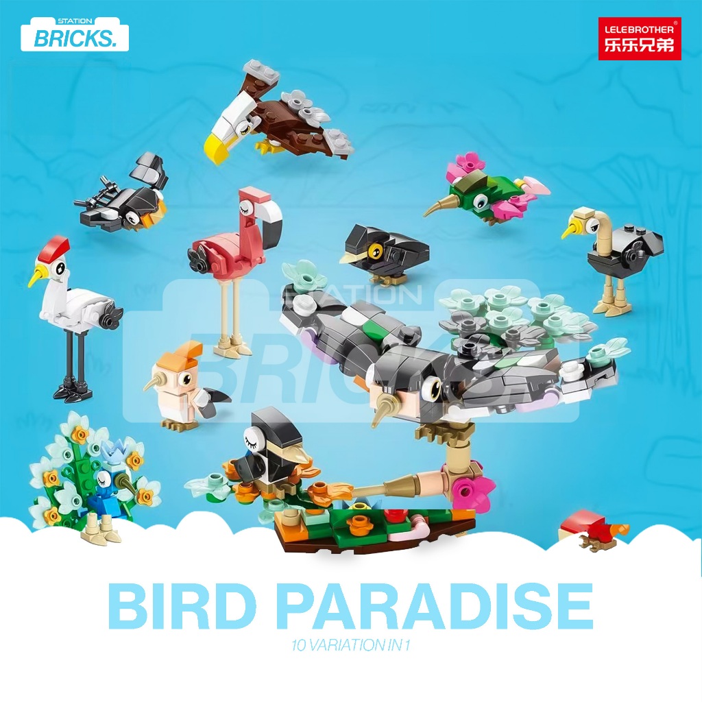 Jual Mainan Balok Kecil Berbentuk Burung Mainan Anak Bricks 3D Nano ...