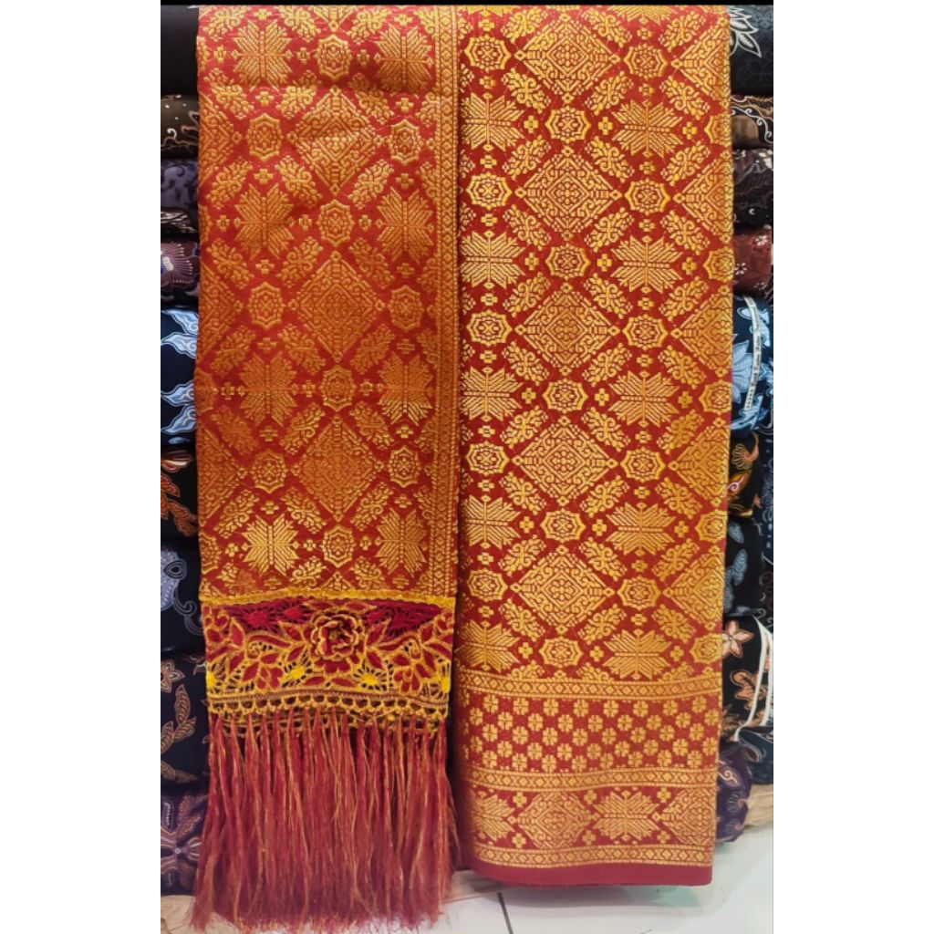 Jual Songket Mesin Palembang Bordir Senada Cantik Manis | Shopee Indonesia
