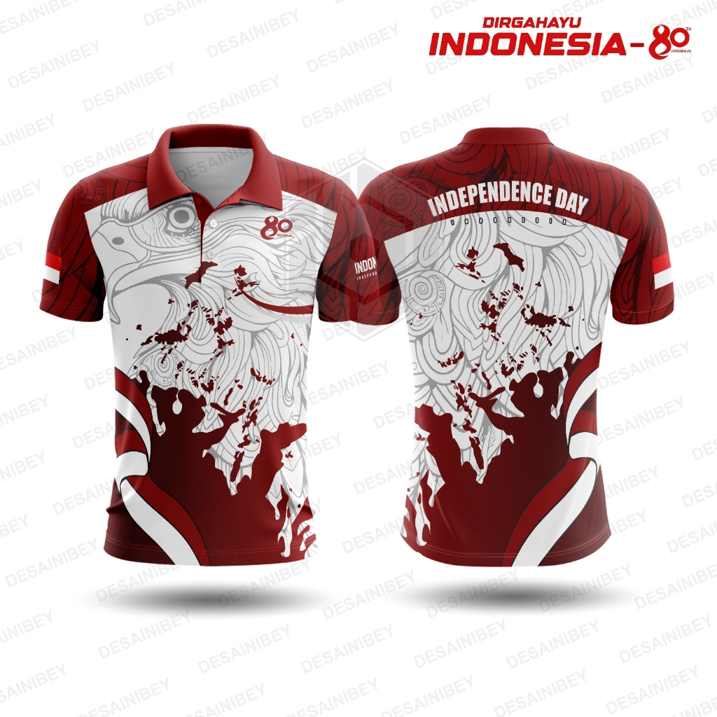 Jual Kaos Baju 17 AGUSTUS 2025 DIRGAHAYU HUT RI 80 INDONESIA Fullprint Art-37 | Shopee Indonesia