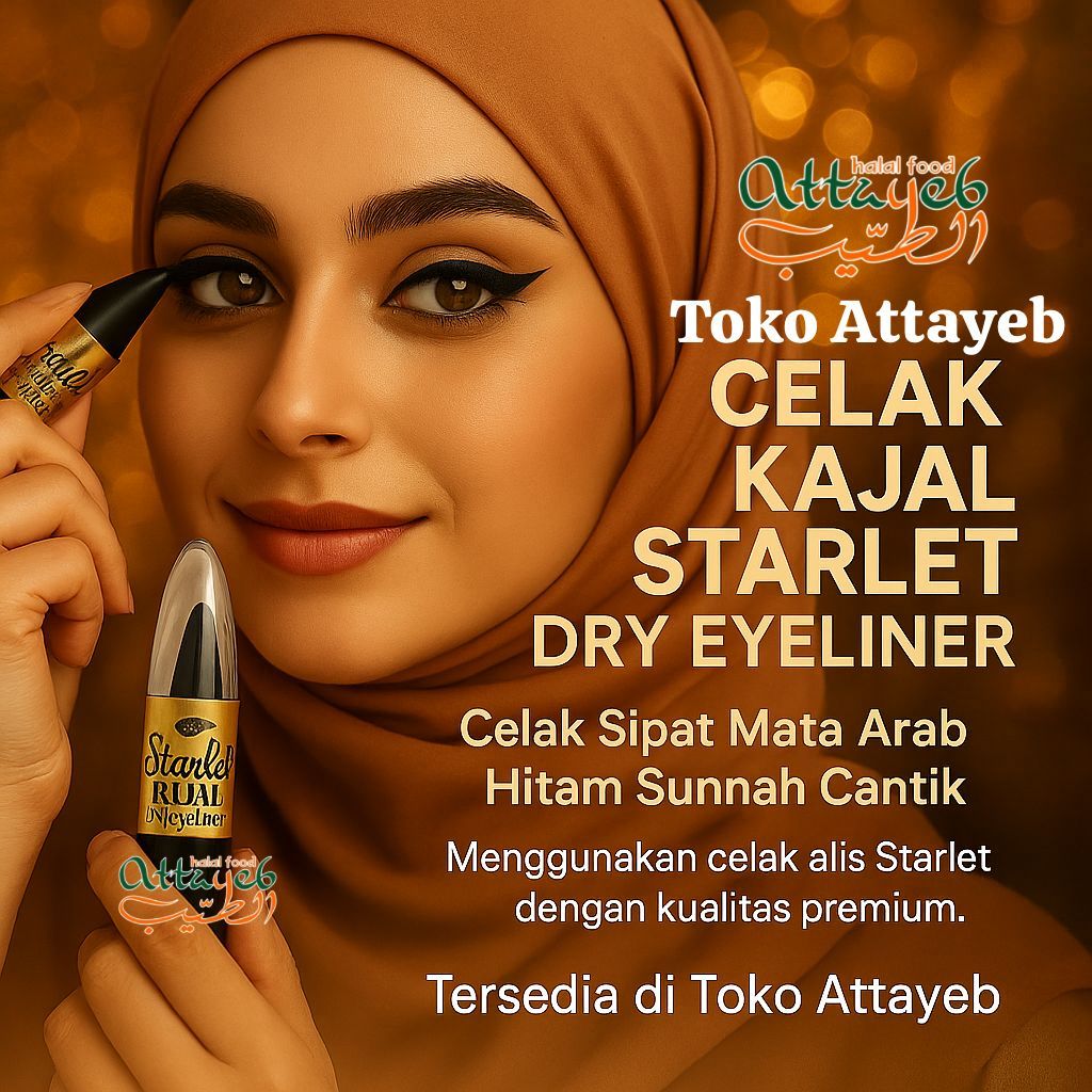 Jual CELAK KAJAL STARTLET DRY EYELINER CELAK SIPAT MATA ARAB Hitam ...