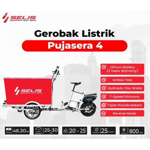 Jual Sepeda Listrik Selis Gerobak Pujasera 4 termurah buat usaha grobak ...