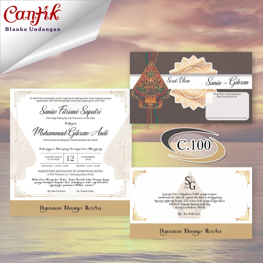 Jual UNDANGAN PERNIKAHAN SIMPEL ELEGAN FOTO - KARTU UNDANGAN - WEDDING ...