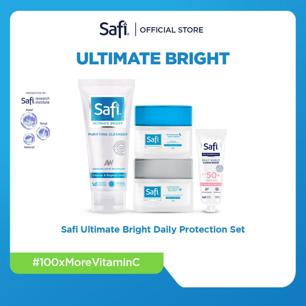 Jual Safi Ultimate Bright Daily Protection Set - Paket Skincare Wajah Brightening | Shopee Indonesia