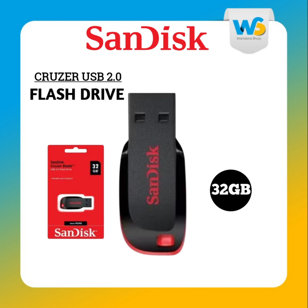 Jual FLASHDISK SANDISK CRUZER BLADE 32GB GARANSI RESMI ORIGINAL ...