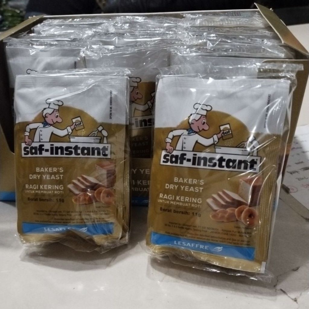 Jual pengembang saf- instant, ragi kering buat roti dan donat | Shopee ...