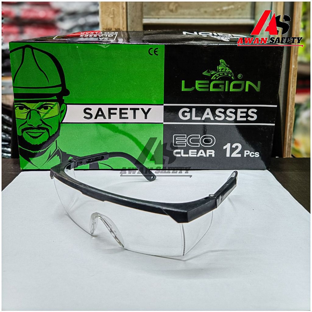 Jual KACAMATA SAFETY LEGION GOSAVE ECO CLEAR SMOKE ORIGINAL | Shopee ...