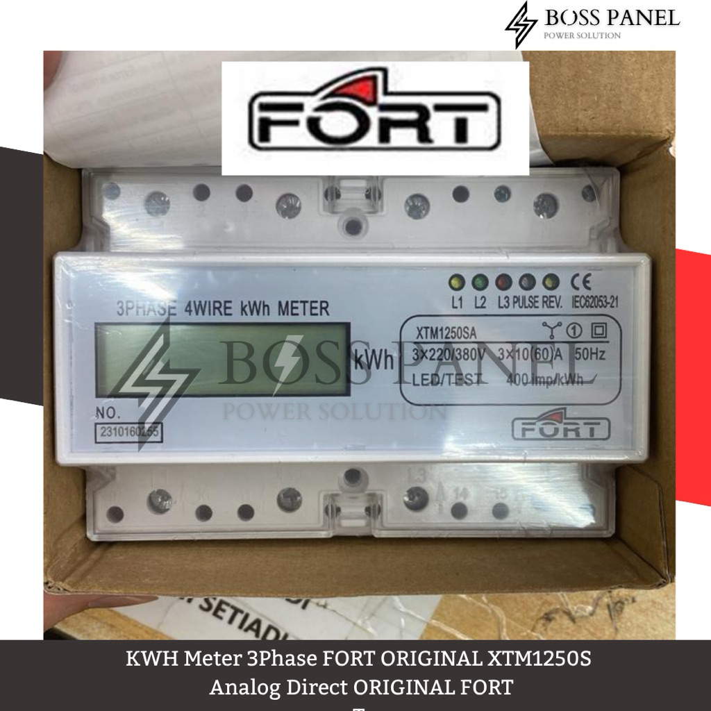 Jual KWH Meter 3Phase FORT ORIGINAL XTM1250S Analog Direct ORIGINAL ...