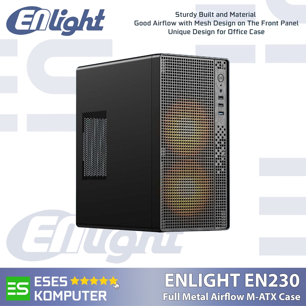 Jual Case ENLIGHT EN230 + PSU 300W m-ATX | 1x Fan 12CM | Shopee Indonesia