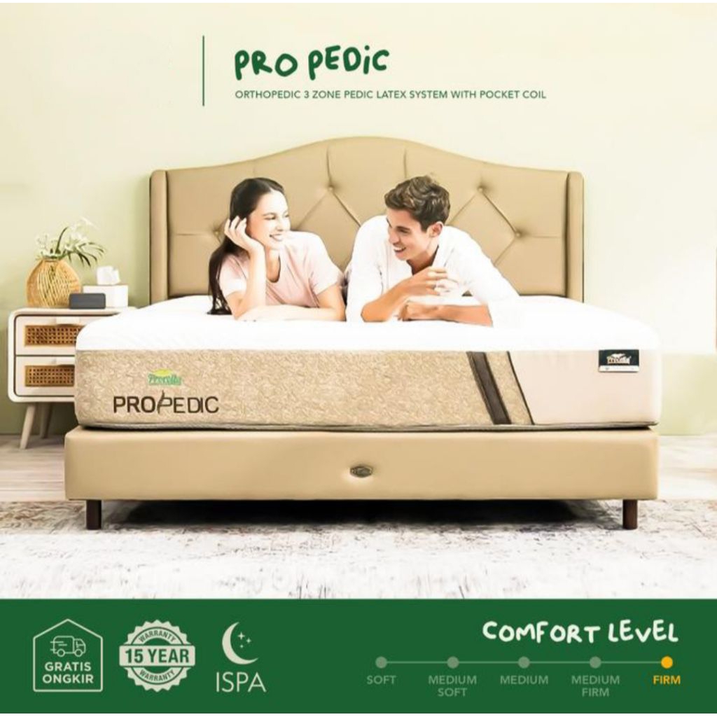 Jual Kasur Orthopedic Pocket Spring Bed With 3 Zone Latex System PROCELLA PRO PEDIC | Shopee ...