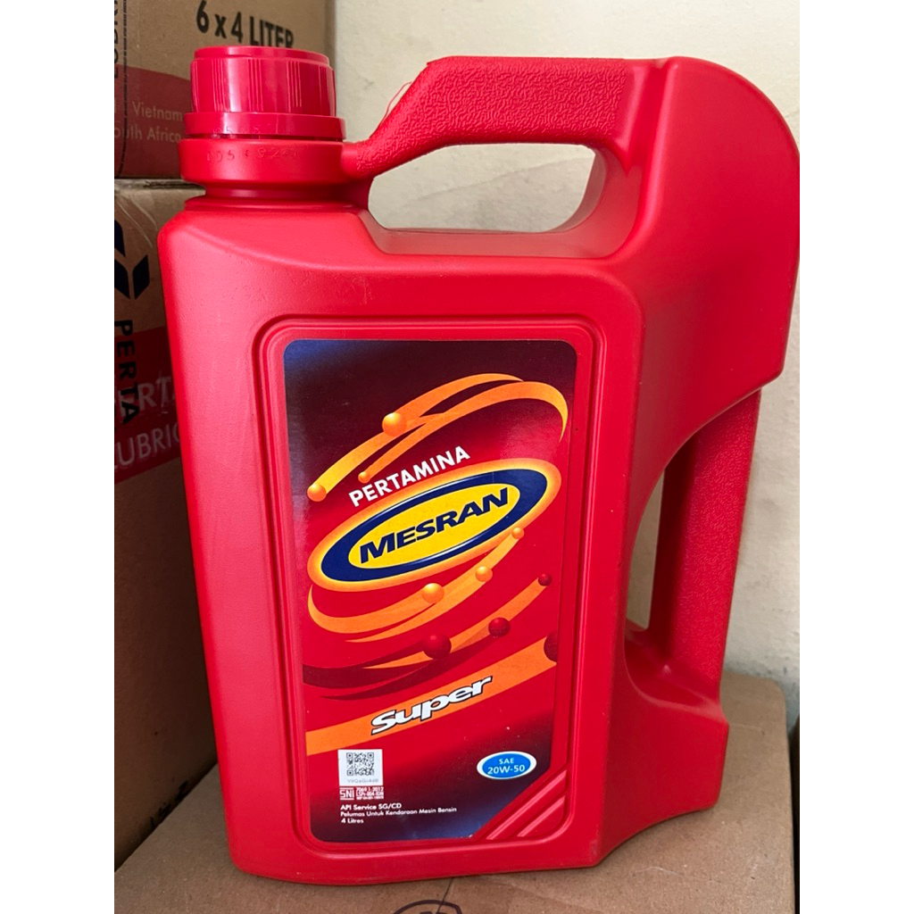 Jual OLI PERTAMINA MESRAN SUPER 4 LITER SAE 20W-50 PELUMAS OIL MESIN ...