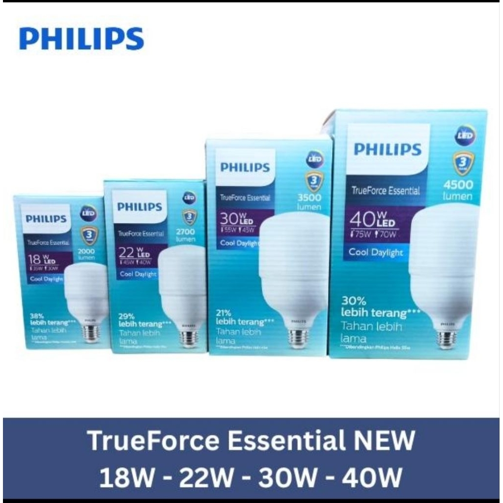 Jual Philips Led Essential TForce TrueForce 18W 22W 30W 40W Bergaransi 1 Tahun | Shopee Indonesia