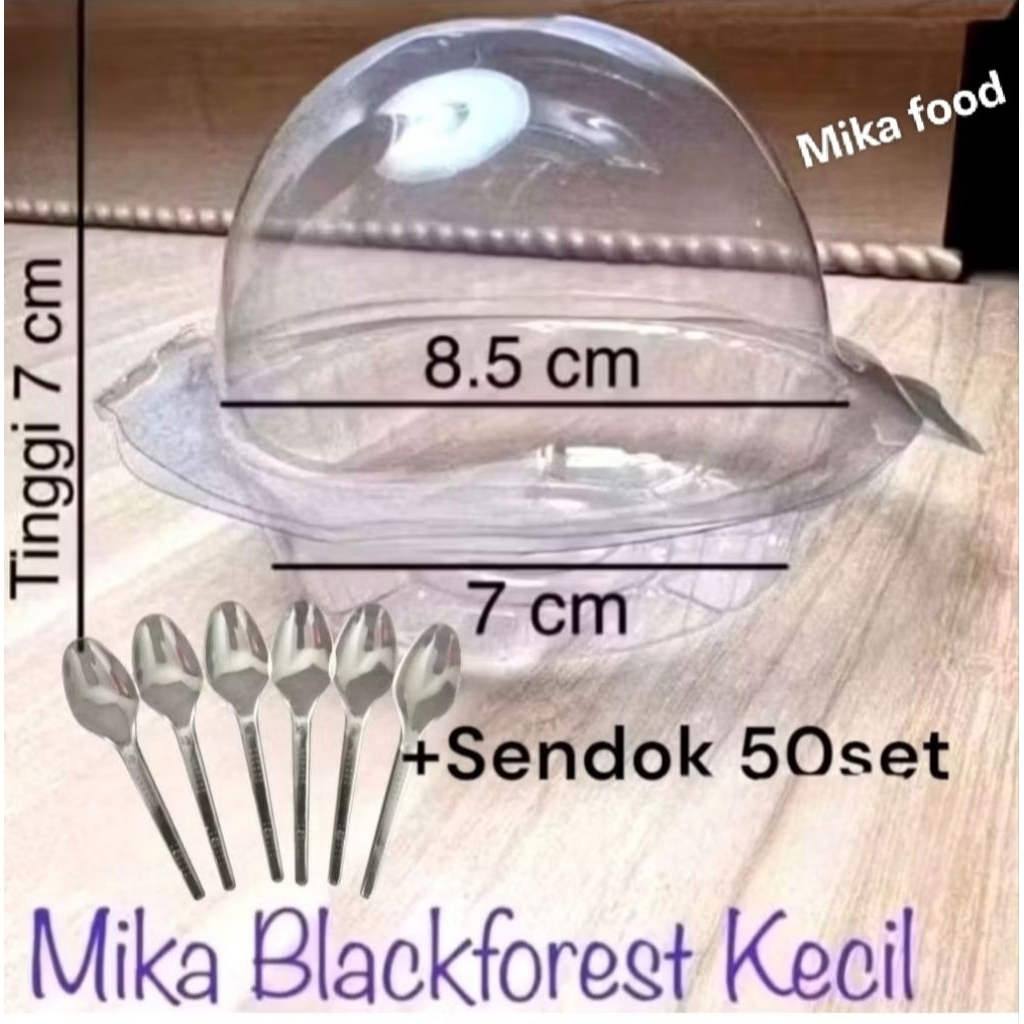 Jual Mika Pudding + Sendok / jelly /agar / Kue Isi 50set puding / jelly ...