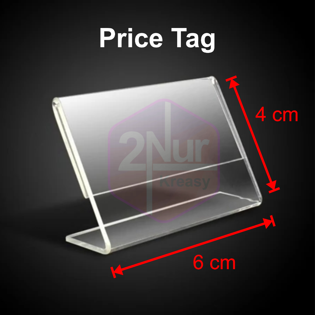 Jual Label Display Harga Acrylic / Akrilik Product Price Tag / Tag Card ...