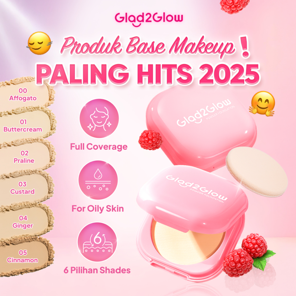 Jual Make-Up Powder Glad2Glow Perfect Blurring Powder Foundation Make ...