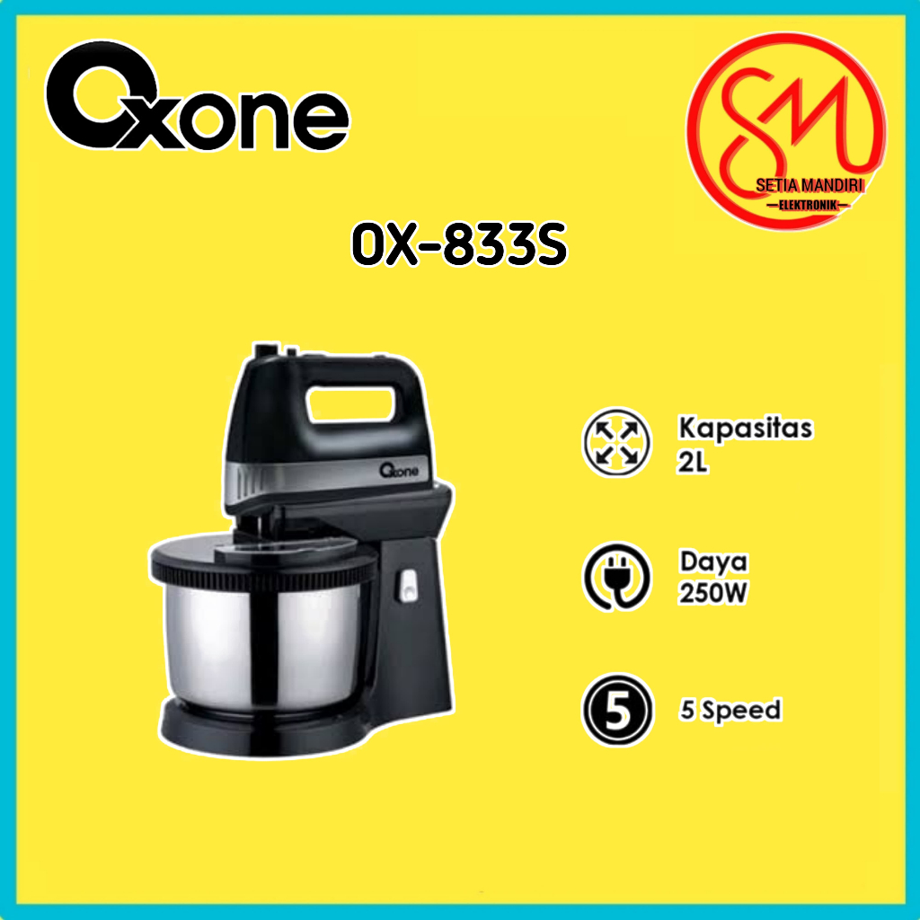 Jual OXONE OX-833S Stand Mixer Stainless Steel Rotating Bowl 2L ...