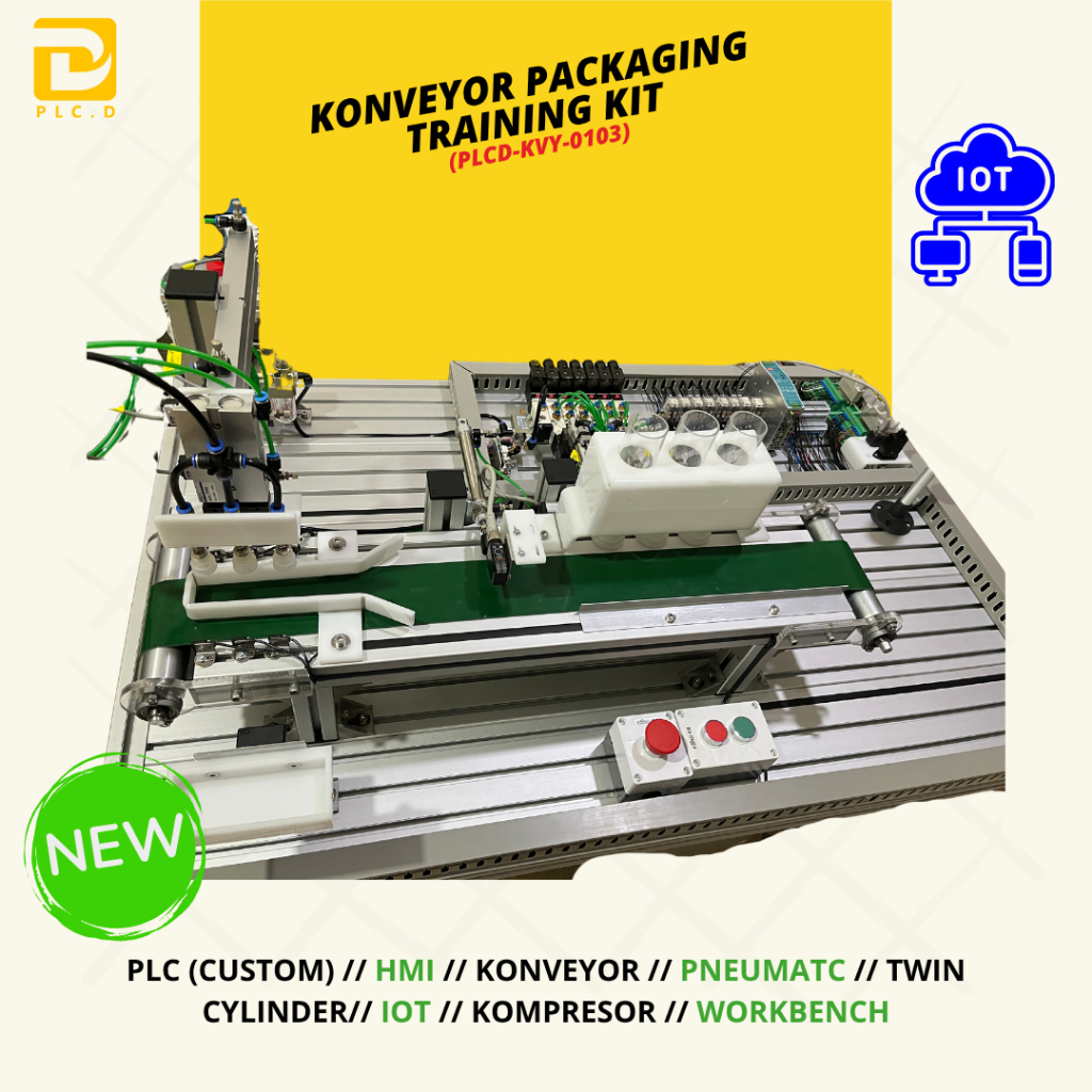 Jual Konveyor Packaging System/ Mini Industrial Control PLCD Training ...