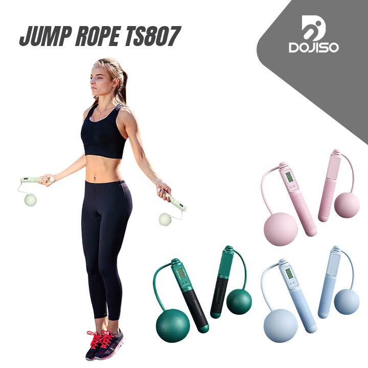 Jual Jump Rope TS807 Lompat Tali PVC Skipping Rope with Counter Tali Skipping + Bola Gravitasi ...