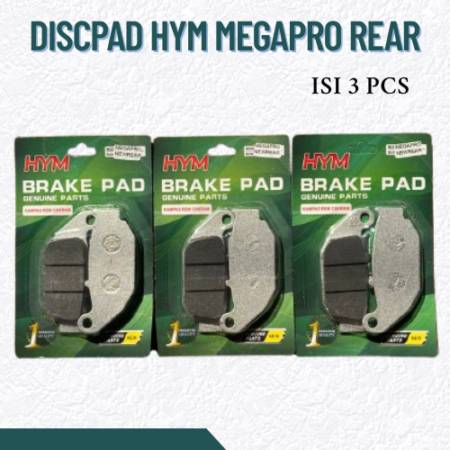 Jual (HARGA PER 3 PCS HYM) DISCPAD HYM KAMPAS REM BELAKANG CAKRAM MEGA ...