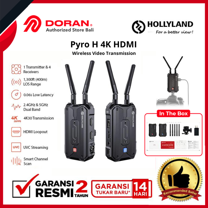 Jual Hollyland PYRO H 4K HDMI Wireless Video Transmission System Transmitter + Receiver Garansi ...