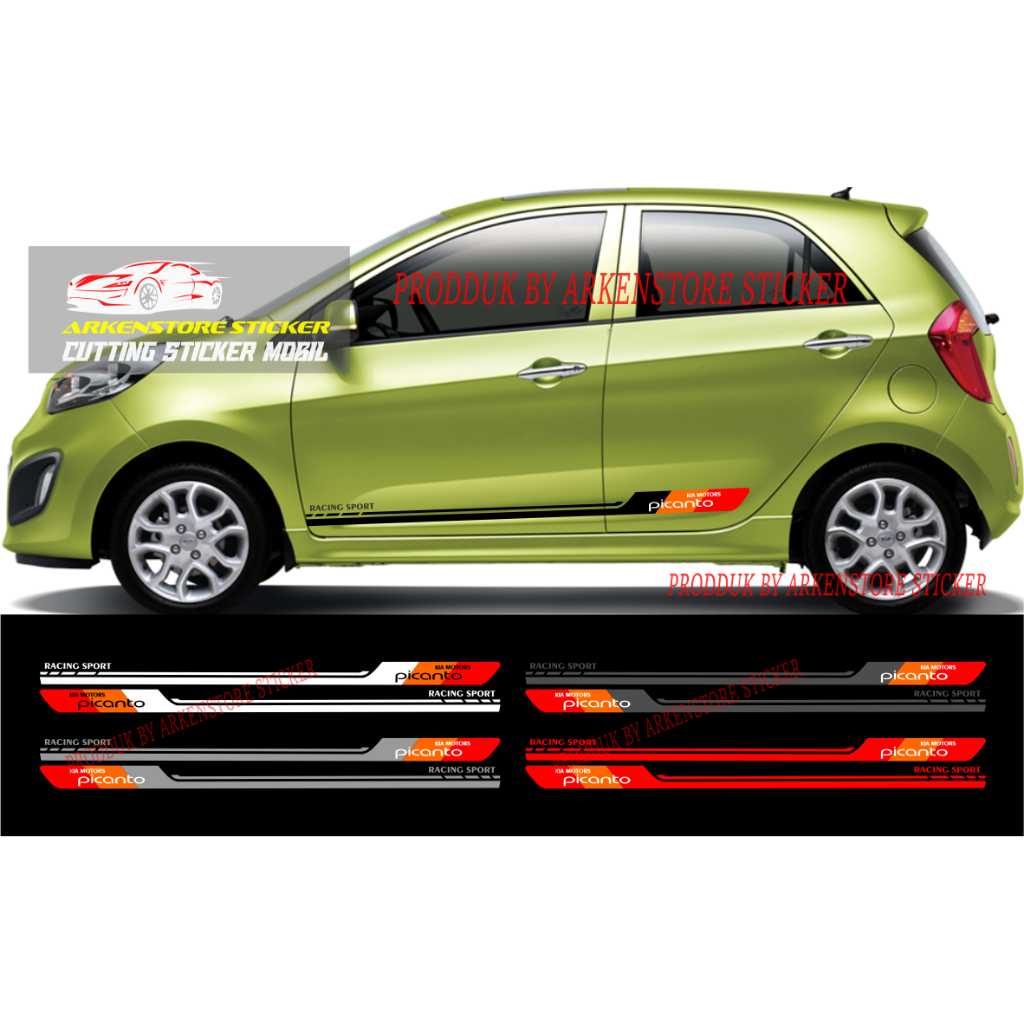 Jual Stiker mobil Kia Picanto cutting stiker sticker mobil Picanto ...