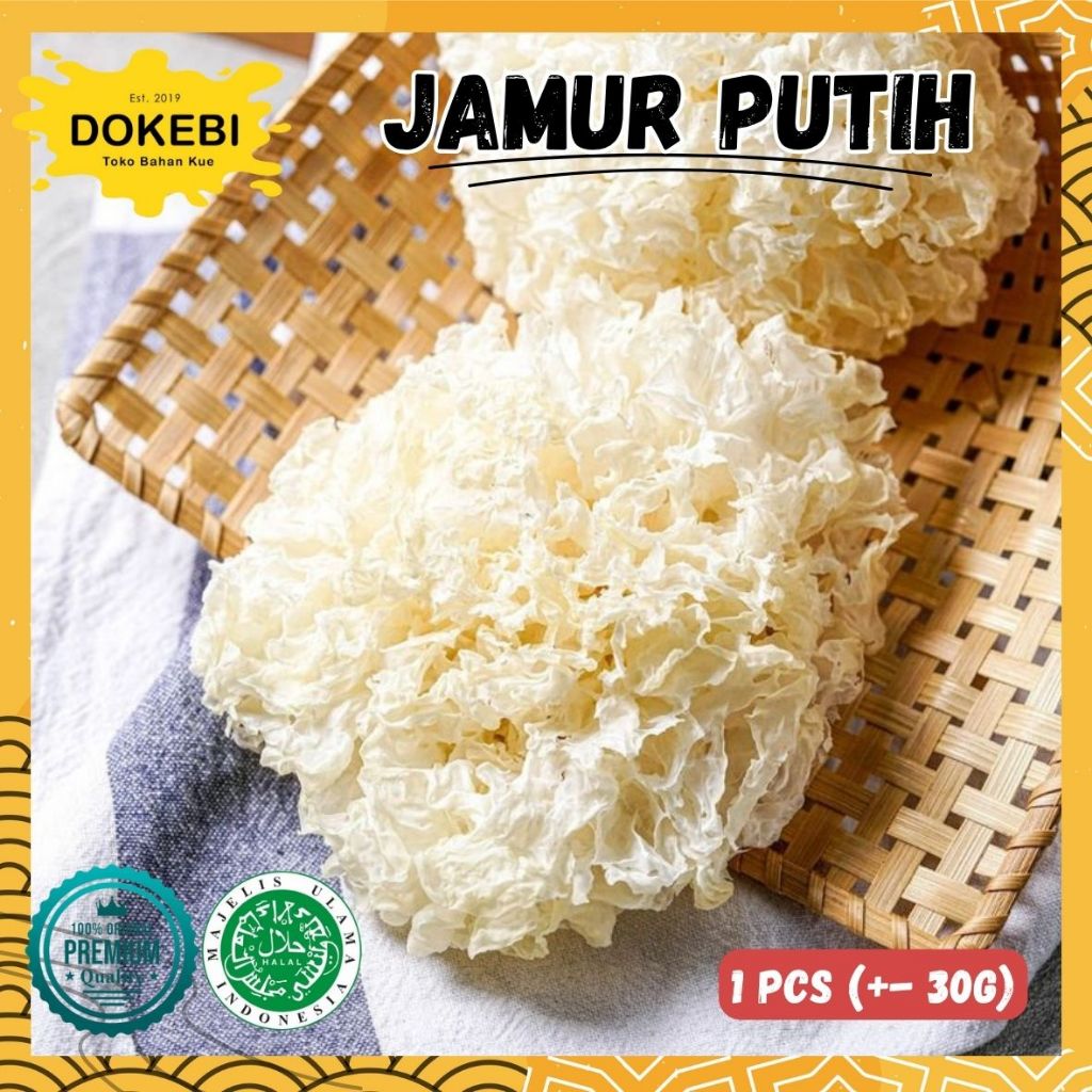 Jual 1 biji (+-30g) 1 PCS Jamur Es Super/ Jamur Salju Snow White Fungus ...