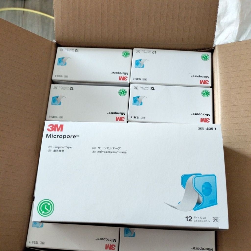 Jual Micropore 1inc (2,5cm x 9,1m) 3M 1box 12pcs | Shopee Indonesia