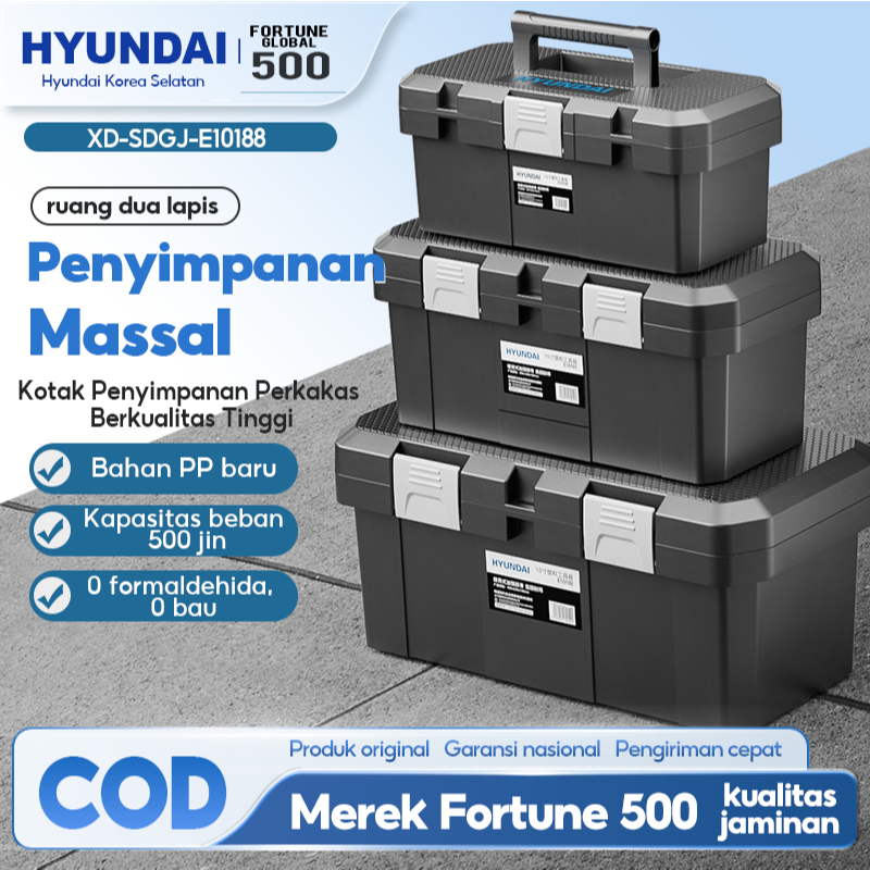 Jual 【100% ORI】HYUNDAI Tool box Mini 12/15/18 Inch Kotak Perkakas ...