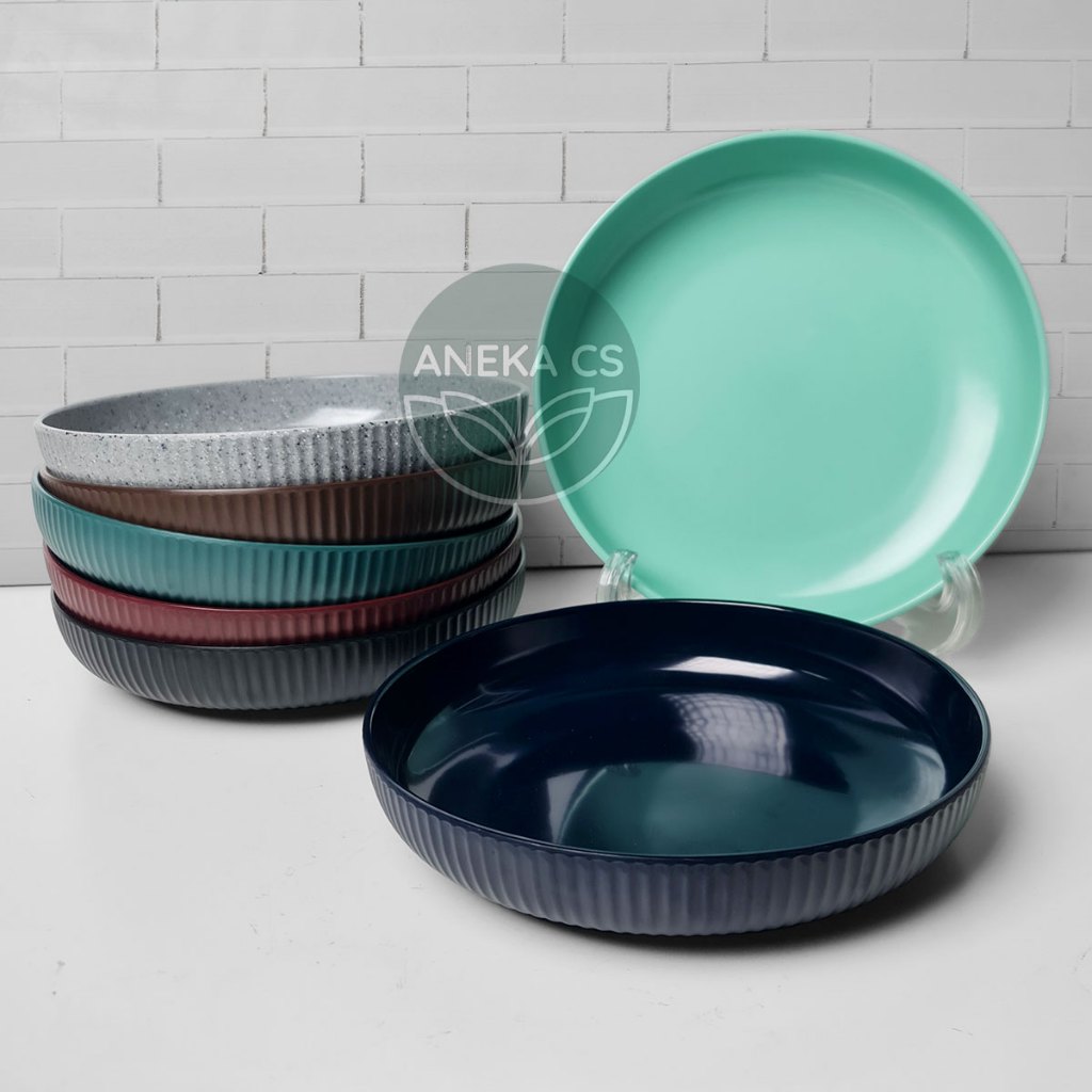 Jual Piring Melamin 8 inch - Piring Aesthetic - Piring Saji Cafe Resto ...