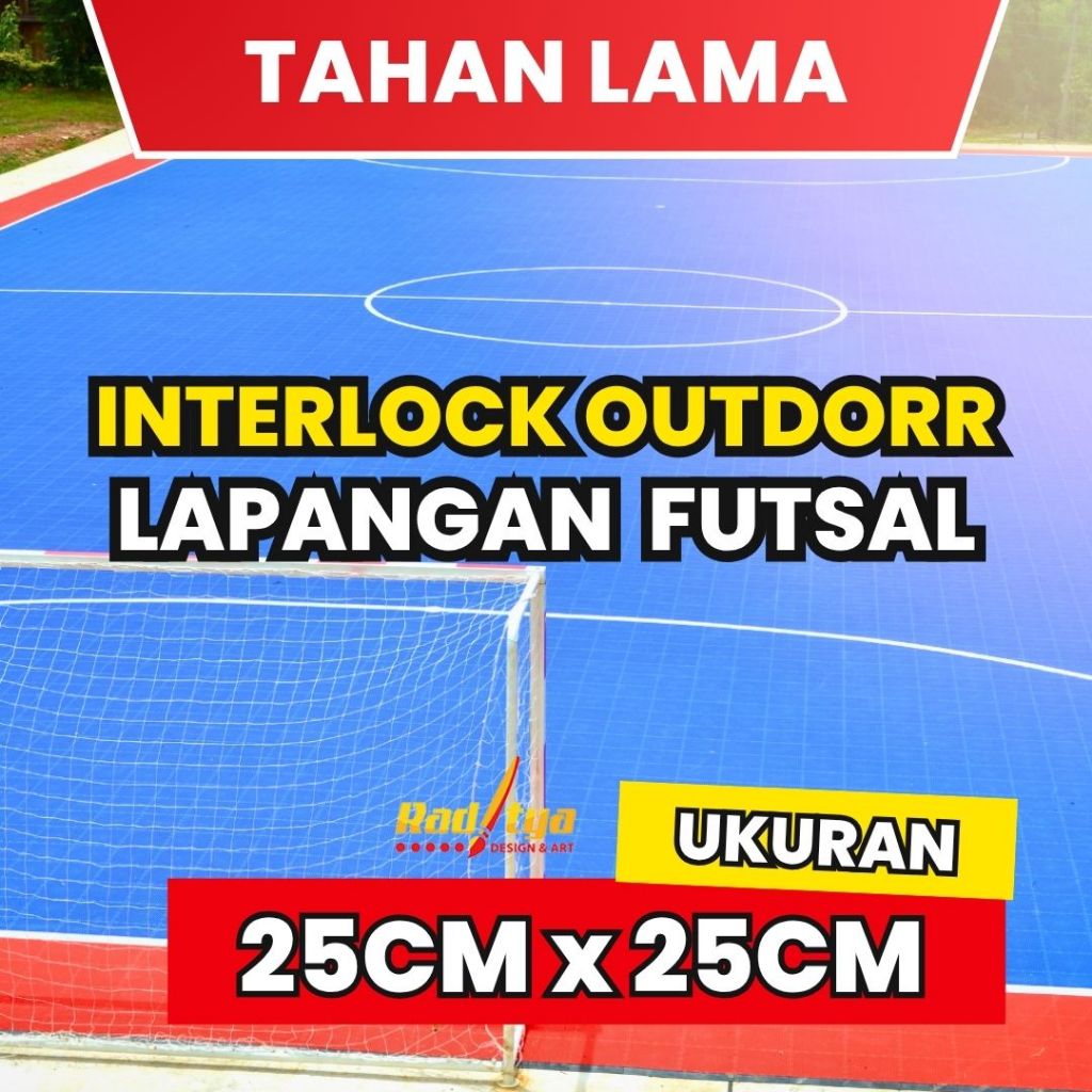 Jual Lantai Interlock Outdoor 25x25cm Lapangan Futsal Lebih Kokoh ...