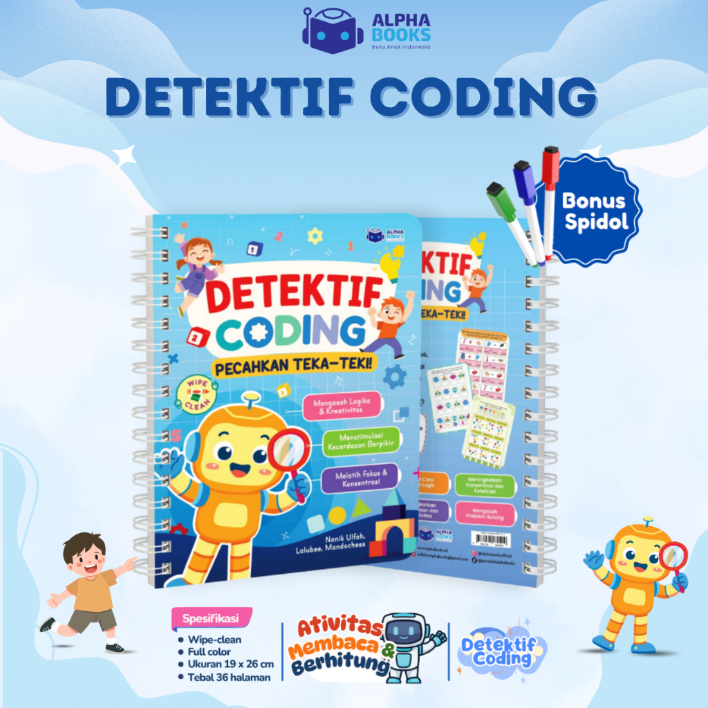 Jual Buku Anak Detektif Coding Belajar Logika Anak - Alpha Books ...