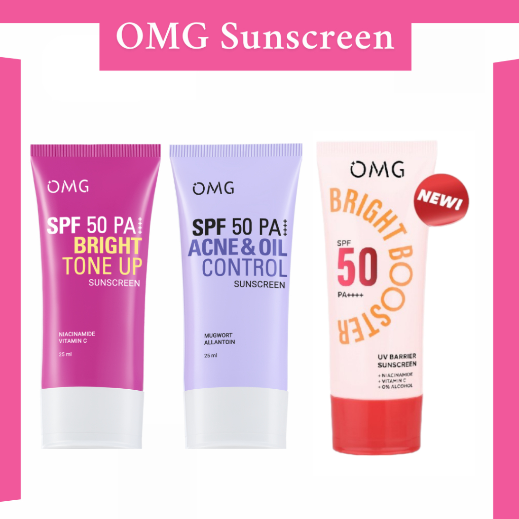 Jual OMG Oh My Glow UV Barrier Sunscreen SPF 50 PA++++ 25ml/Bright Tone ...