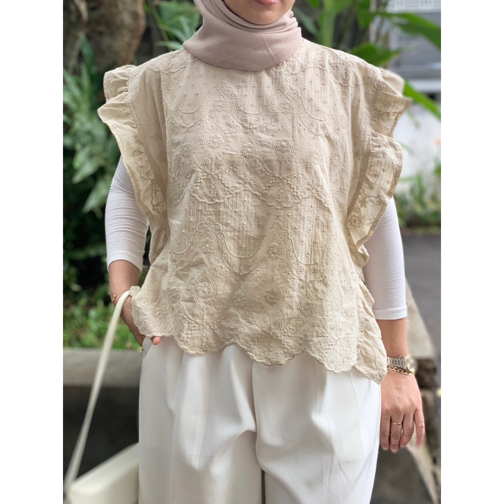 Jual Moezz Cecilya Vest Bordir Rompi Wanita Outer Daily (TANPA INNER ...