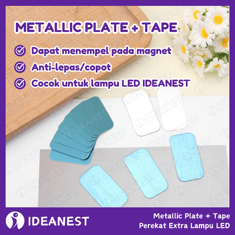 Jual Plat Metalic Perekat Magnetic Perekat Lampu Tempel Plat Besi Plat ...
