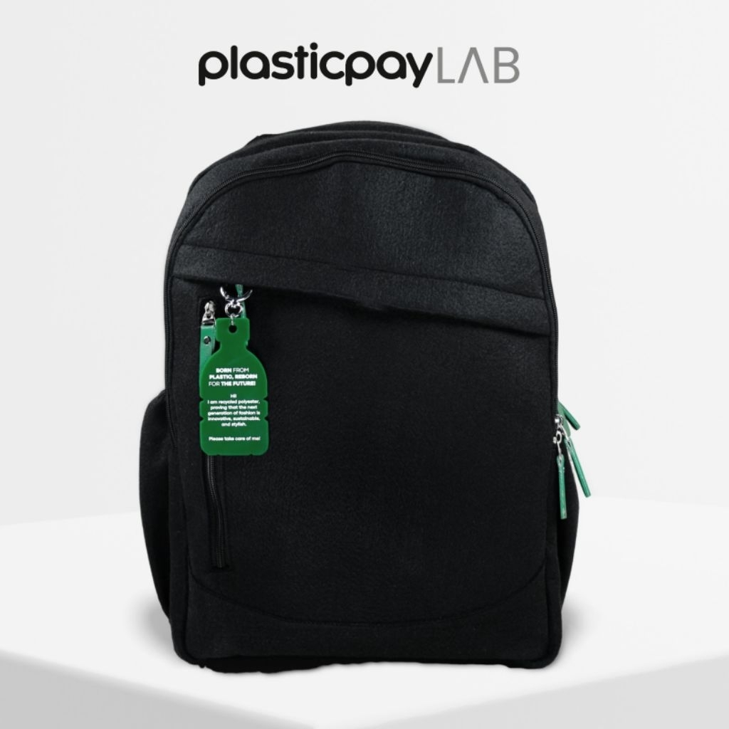 Jual Green Stripe Backpack - Plasticpay Lab | Shopee Indonesia