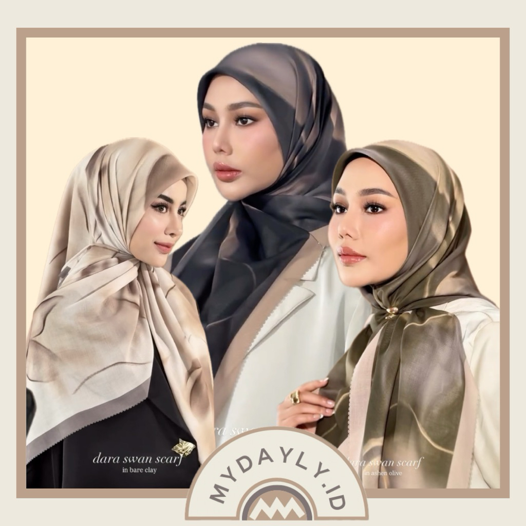 Jual DARA SWAN SCARF SYLMI BASIC X DARA ARAFAH | Shopee Indonesia