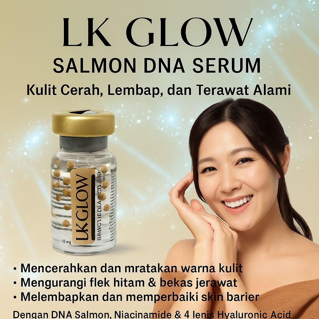 Jual SERUM SKIN BOOSTER SALMON DNA BPOM RI LK GLOW BEAUTY SKIN CARE ...