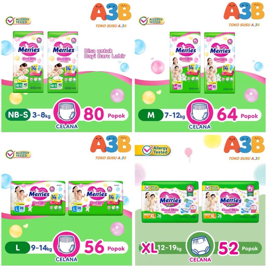 Jual (PAKET 2 BAL) Merries NBS40/M32/L28/XL26 | Shopee Indonesia
