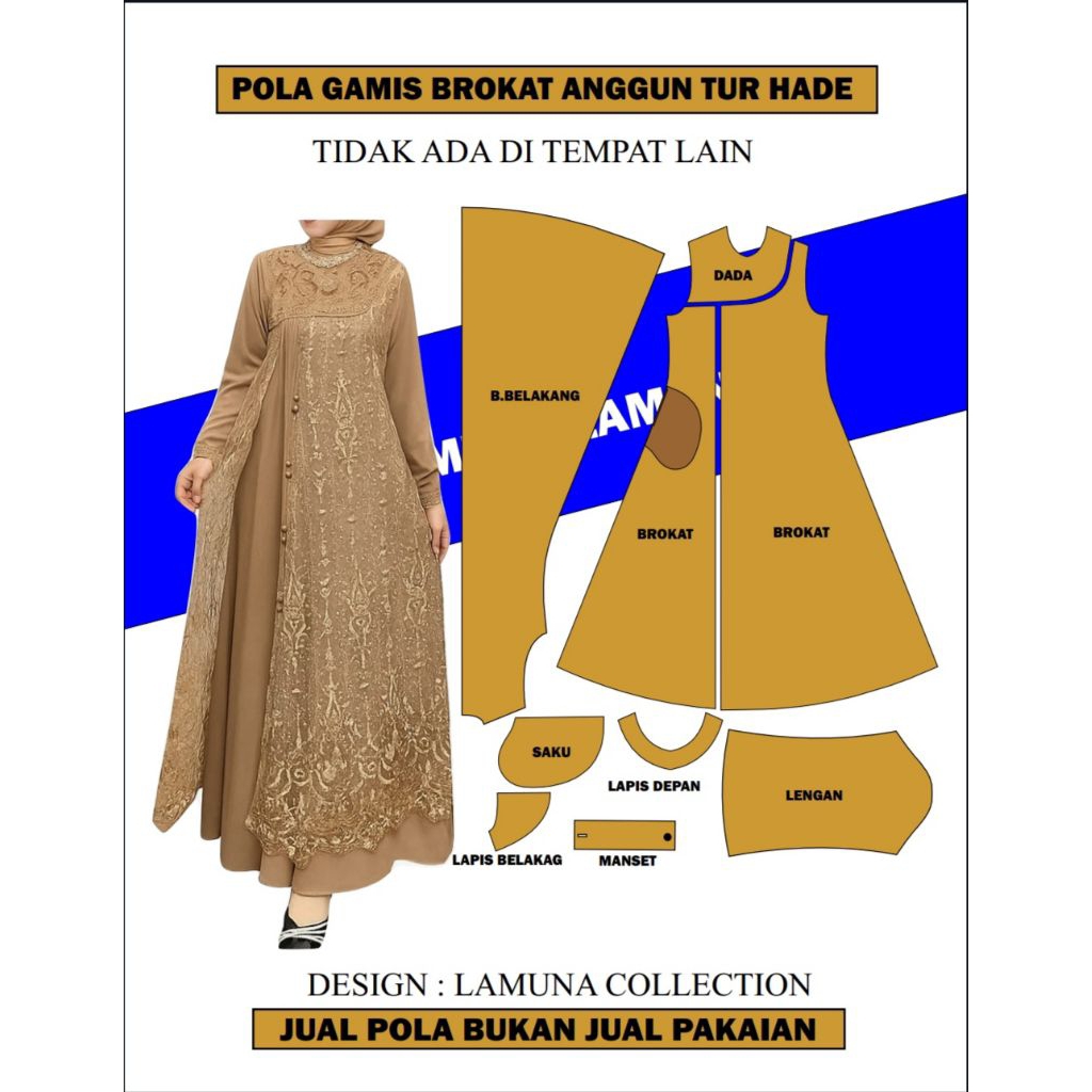 Jual Pola gamis brokat model terbaru anggun | Shopee Indonesia