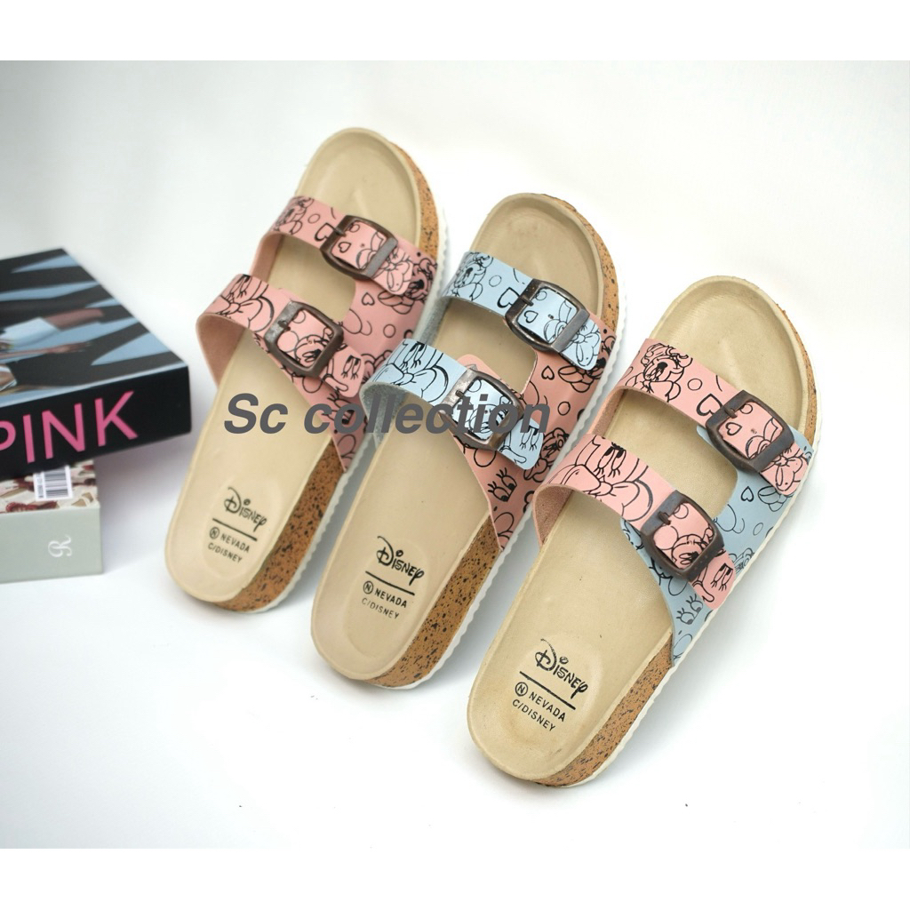 Jual sandal wanita disney gesper ban dua sendal lucu karakter keren ...