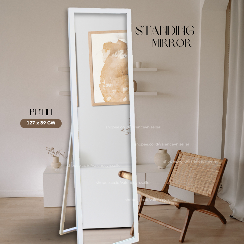 Jual Cermin Kaca Aesthetic Full Body Gantung Dinding 127X39 Kamar Mandi ...