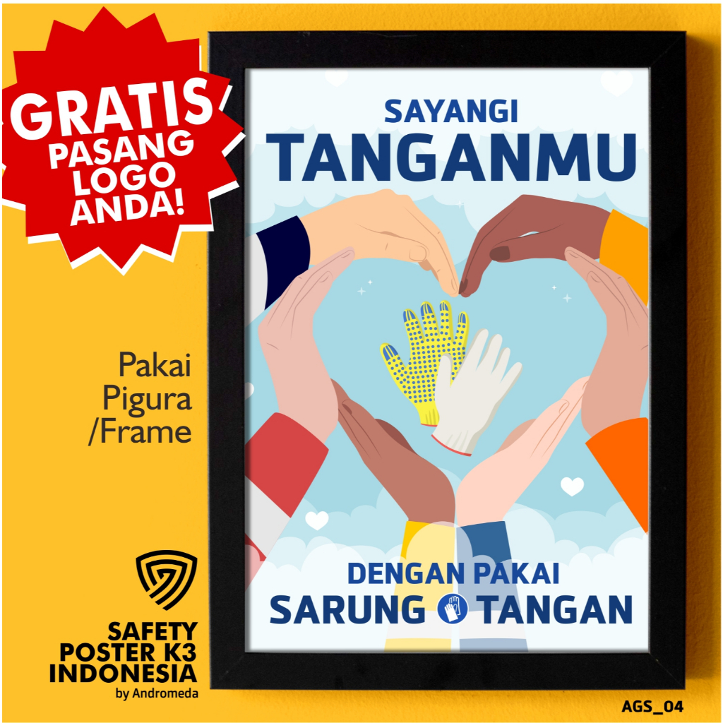 Jual Safety Poster Slogan K3 HSSE Kampanye Keselamatan Tangan Sayangi ...
