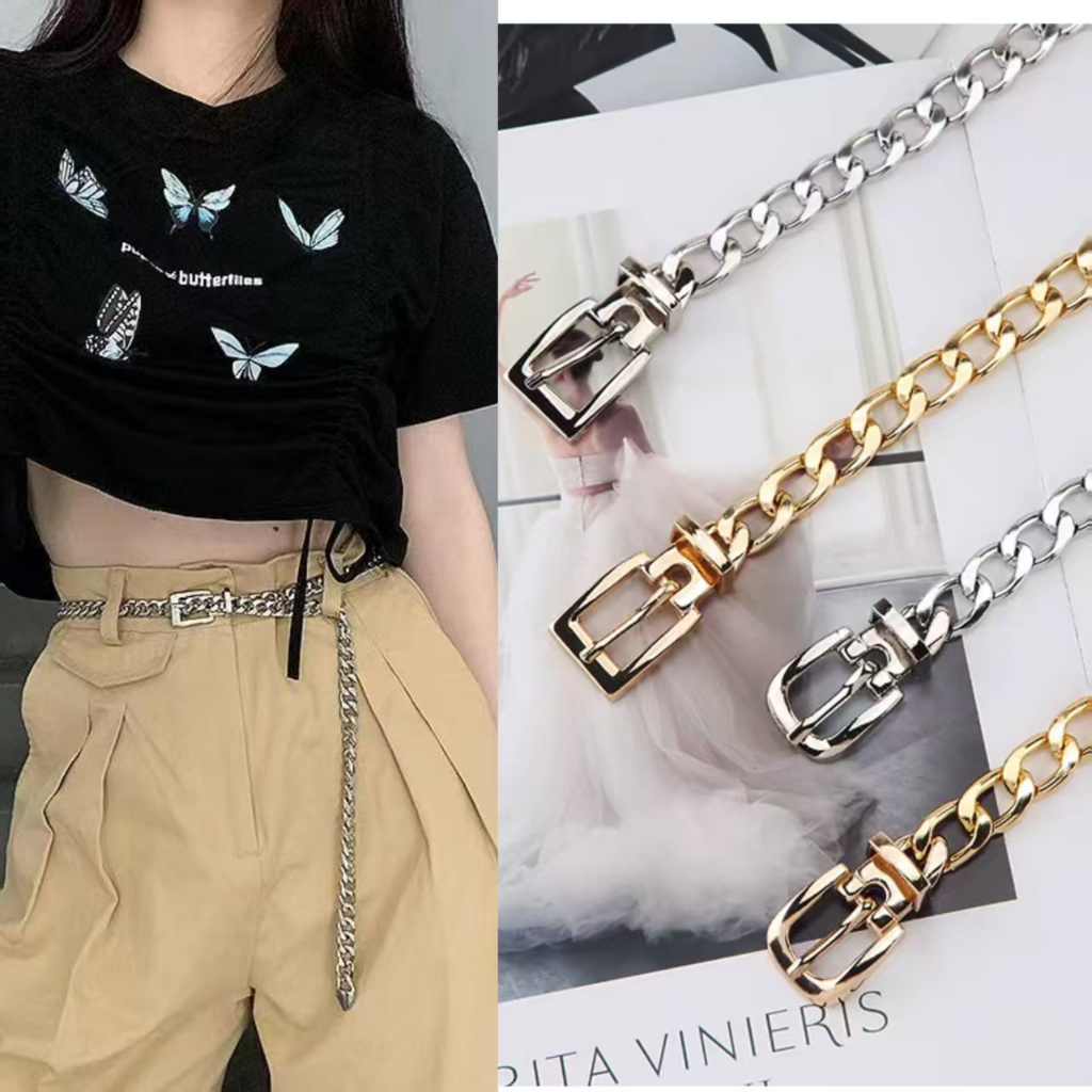 Jual BGS-104 Ikat Pinggang Rantai Sabuk Wanita Rantai Belt Rantai Logam Gaya Hiphop Style ...