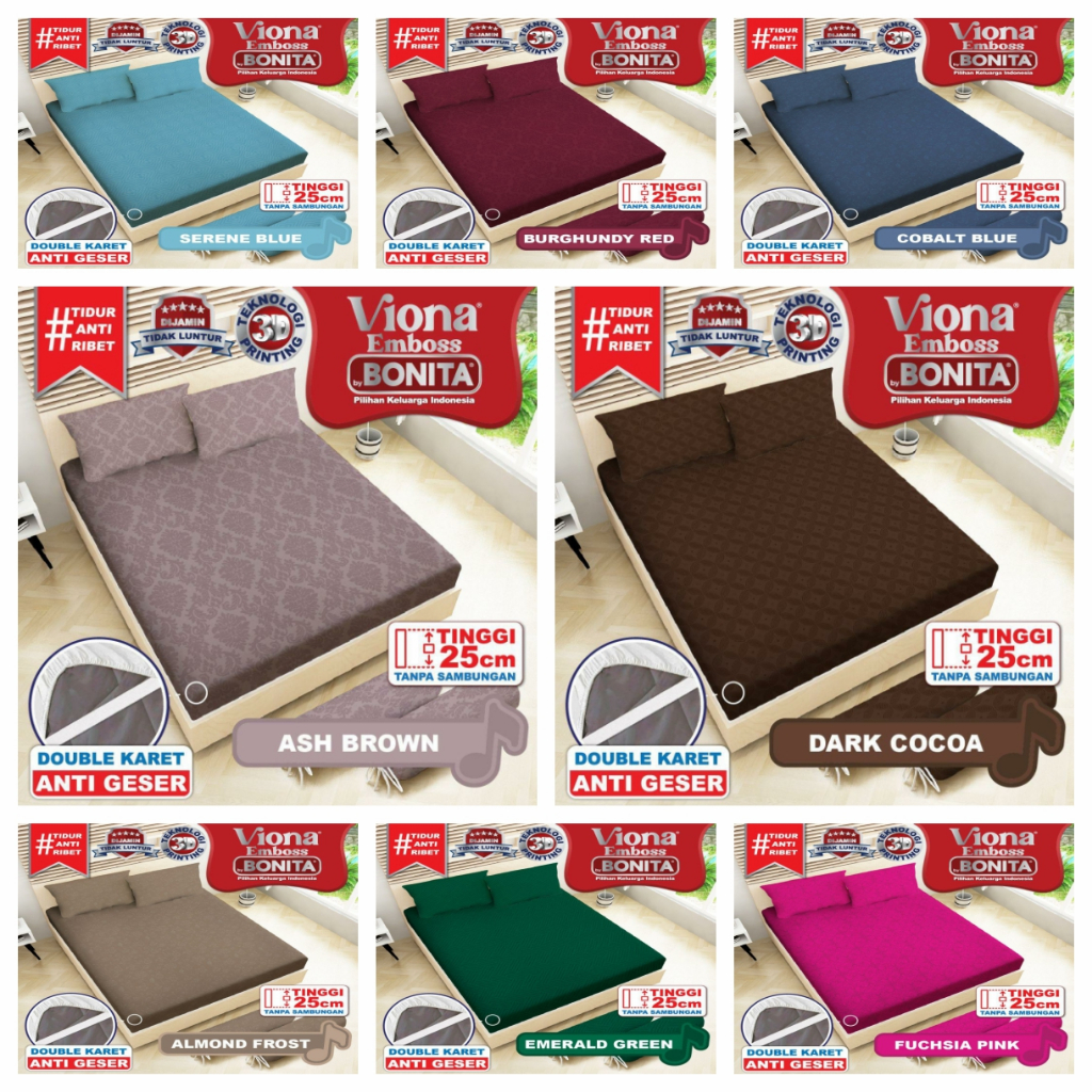 Jual Sprei Bonita - Viona Emboss Ukuran 180x200 - 160x200 | Shopee ...